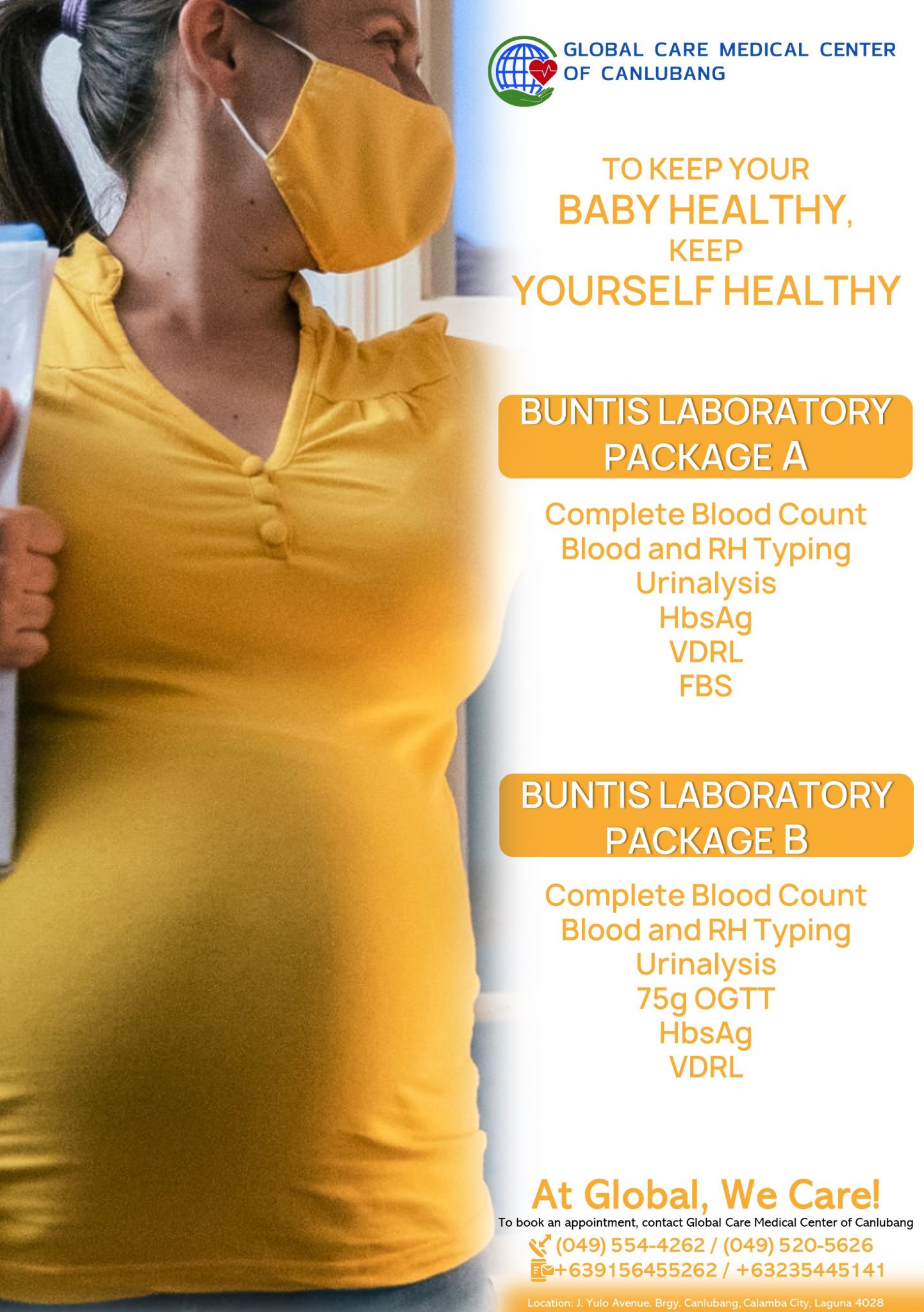 Buntis Laboratory Package - Global Care Medical Center of Canlubang